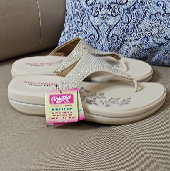 Skechers | Shoes | Skechers Relaxed Fit Sandals Natural Nwt | Poshmark